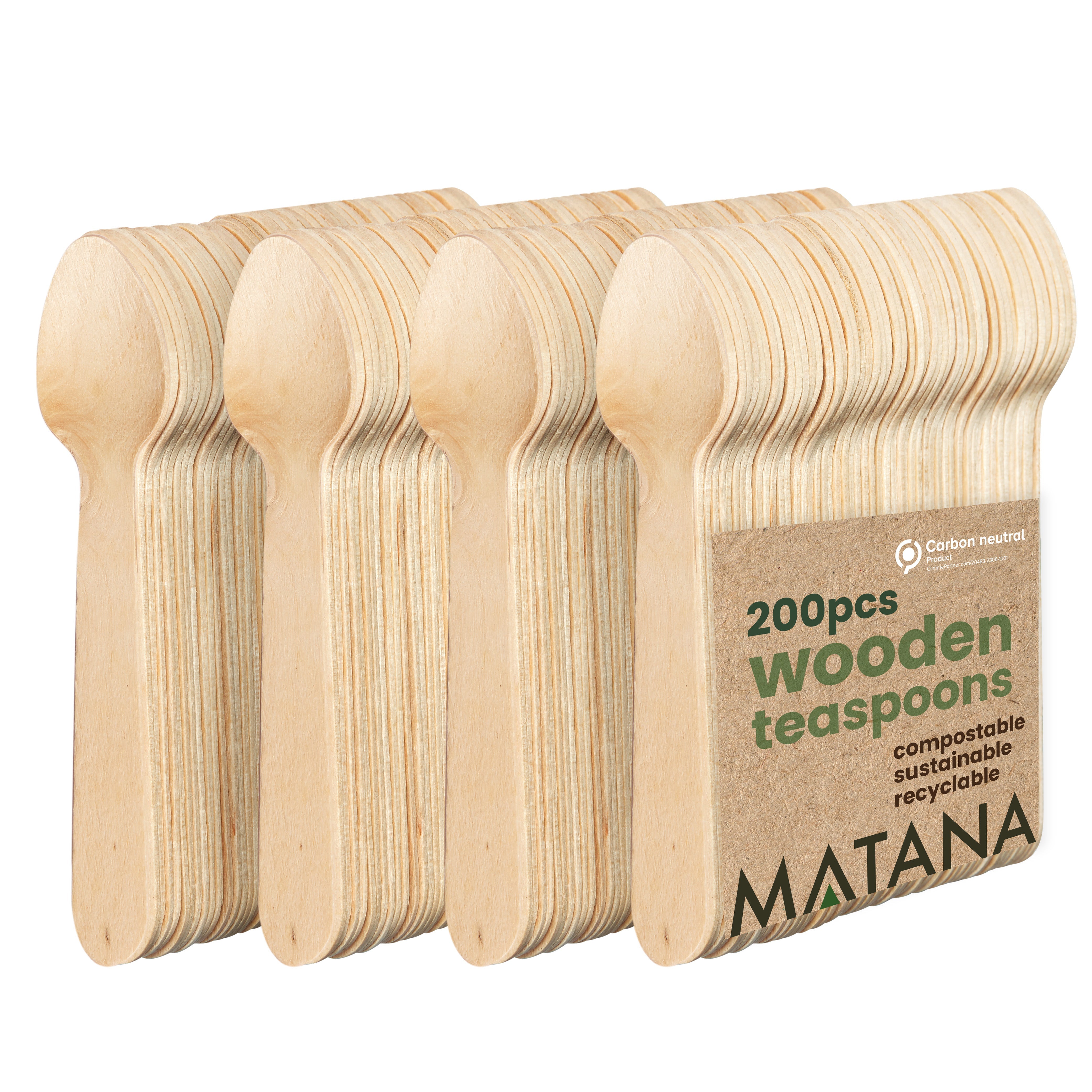 200 Wooden Teaspoons – Haago