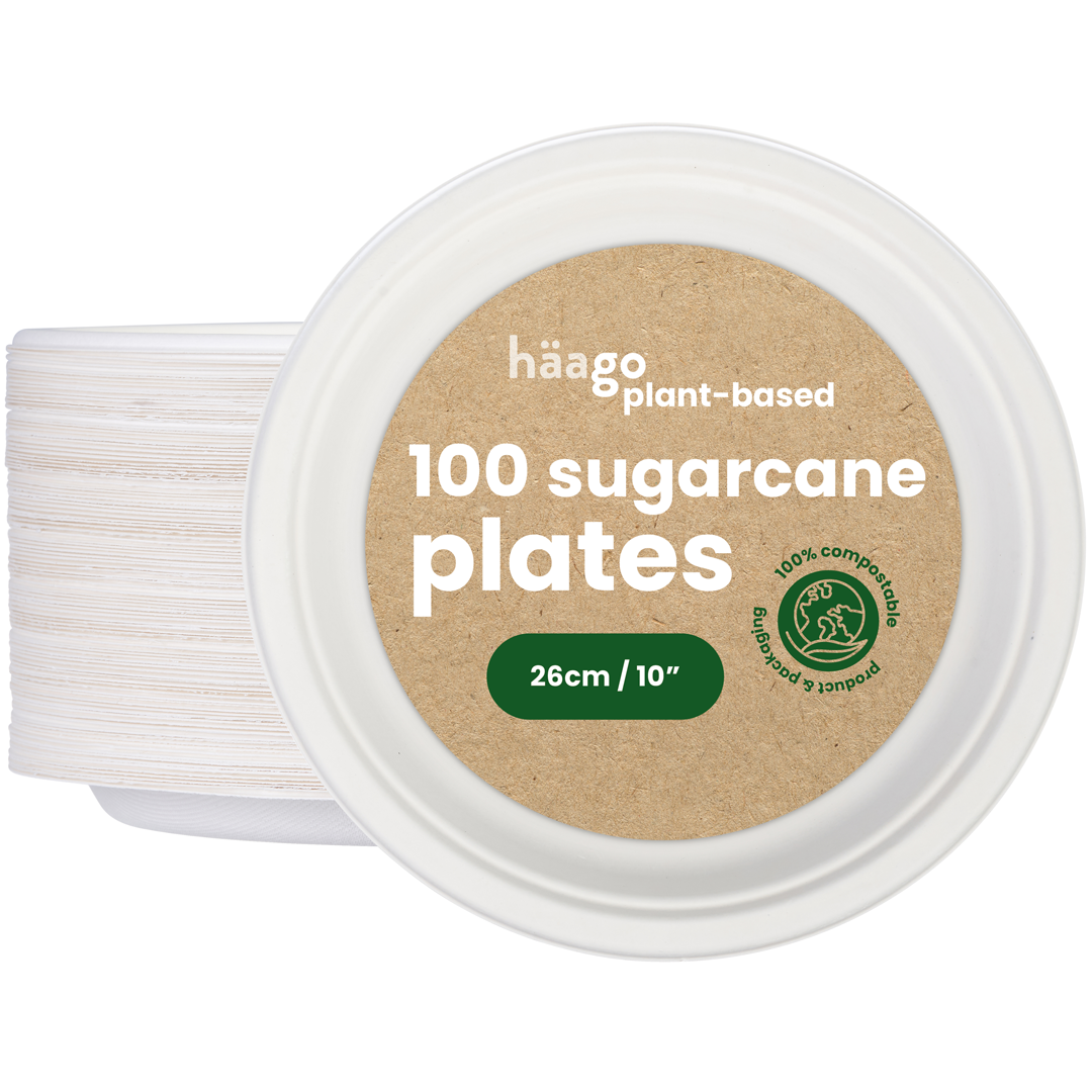 Round Sugarcane Plates - 26cm (10") – Haago
